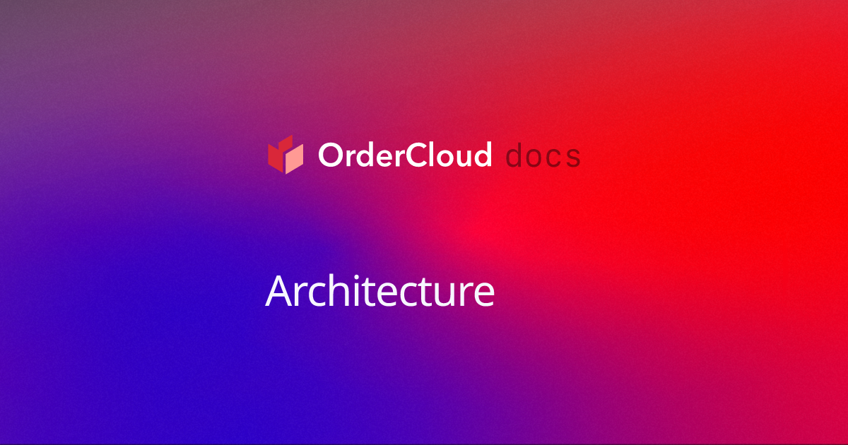 Architecture | OrderCloud Documentation